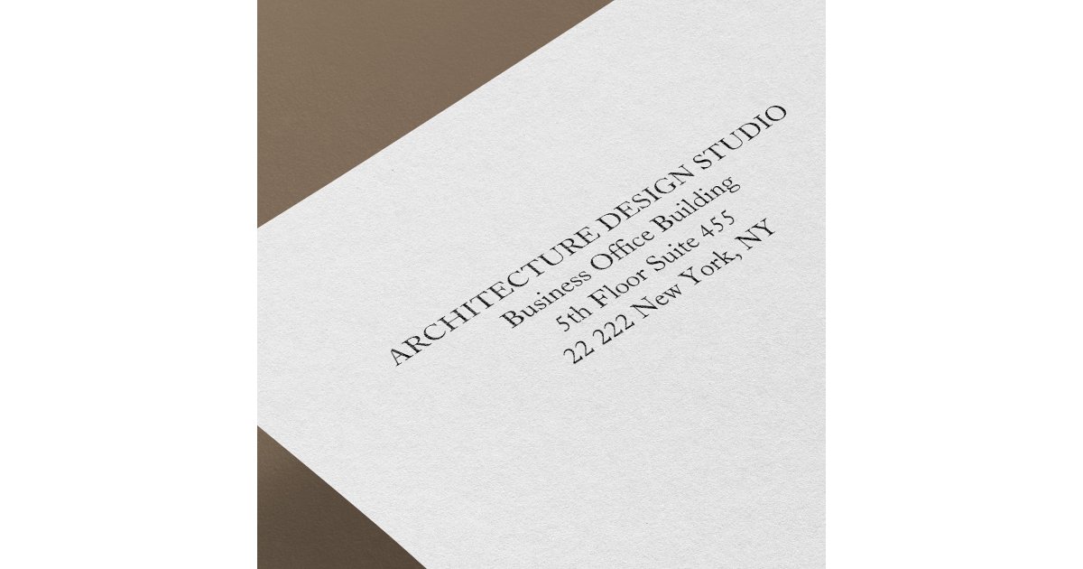 Simple business professional return address self-inking stamp | Zazzle