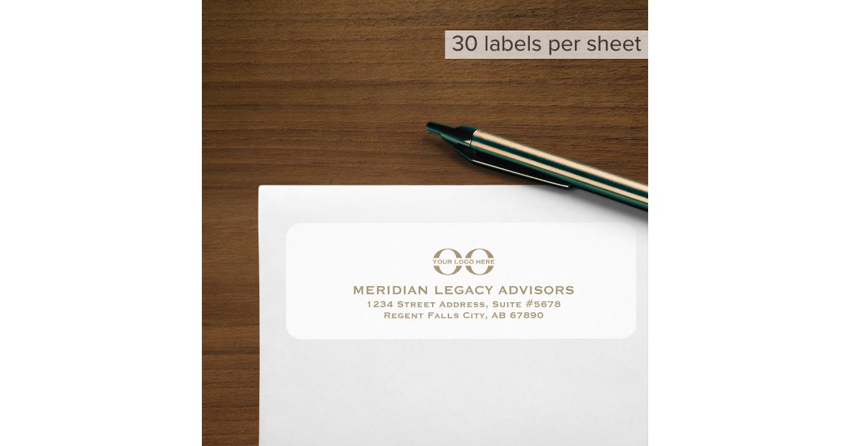 Simple Business Return Address Label Logo Template | Zazzle