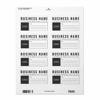 Simple Business Square Logo Mailing Shipping Label | Zazzle