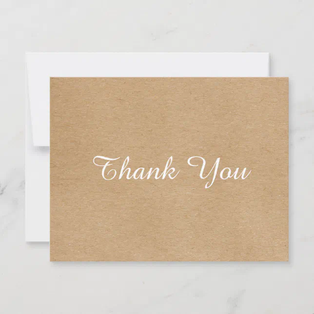 Simple Business Thank You Rustic Script Card | Zazzle
