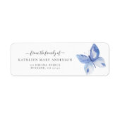 Simple Butterfly Funeral Return Address Label | Zazzle