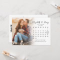 Simple Calendar Calligraphy Two Photo QR Code Invi Invitation | Zazzle