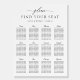 Simple Calligraphy 12 Tables Wedding Seating Chart Foam Board | Zazzle