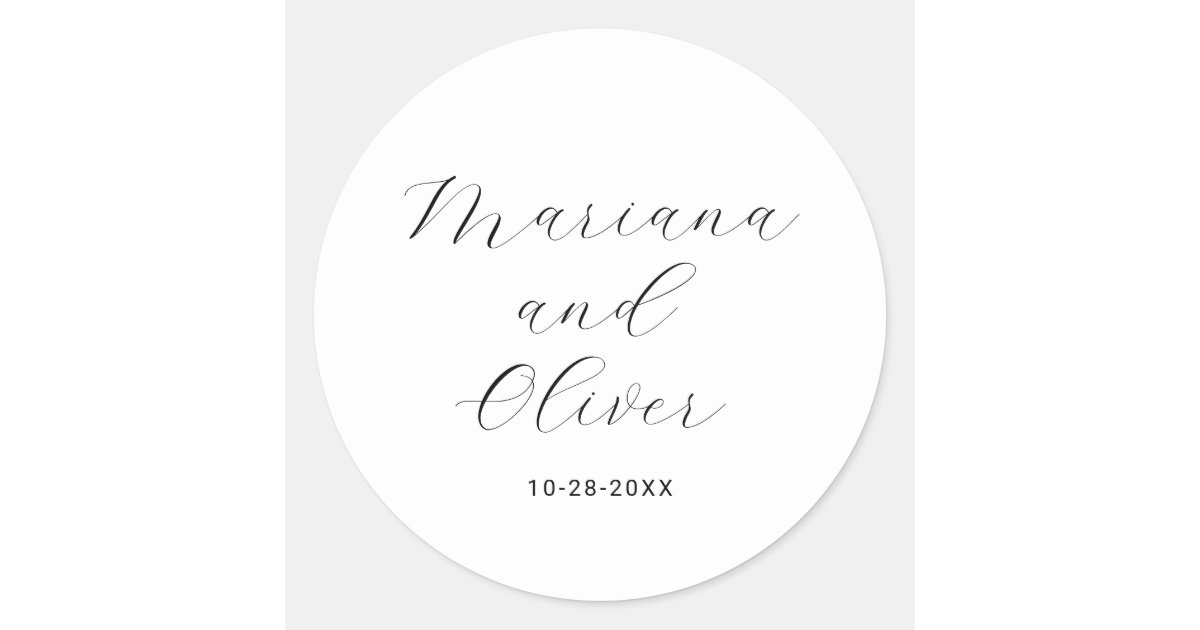 Simple Calligraphy Envelope Seals | Zazzle