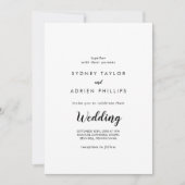 Simple Calligraphy Front and Back Wedding Invitation | Zazzle