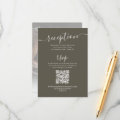 Simple Calligraphy Photo Brown | QR Code RSVP Enclosure Card | Zazzle
