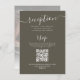 Simple Calligraphy Photo Brown | QR Code RSVP Enclosure Card | Zazzle