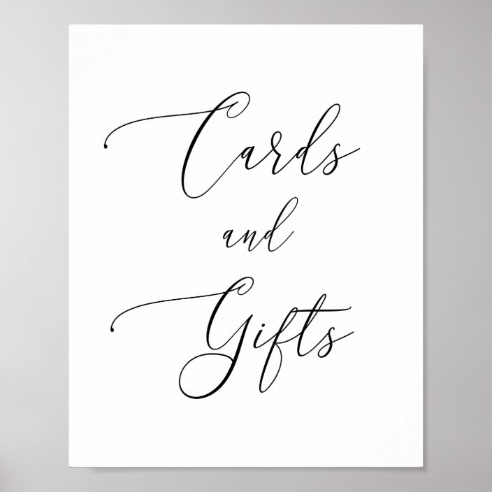 Simple Calligraphy Rustic Cards and Gifts Poster | Zazzle.com