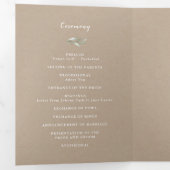Simple calligraphy rustic greenery wedding program | Zazzle