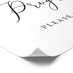 Simple Calligraphy Rustic Programs Sign | Zazzle