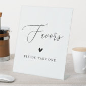 Simple Calligraphy Rustic Wedding Favors Sign | Zazzle
