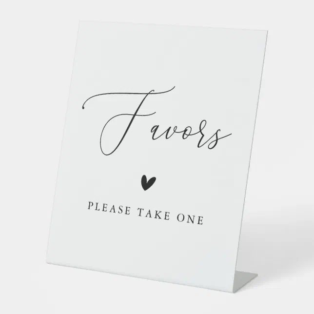 Simple Calligraphy Rustic Wedding Favors Sign | Zazzle