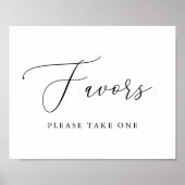 Simple Calligraphy Rustic Wedding Favors Sign | Zazzle