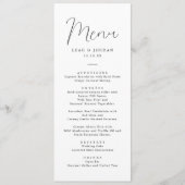 Simple Calligraphy Rustic Wedding Menu | Zazzle