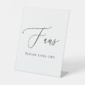 Simple Calligraphy Rustic Wedding Program Fan Sign | Zazzle