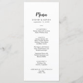 Simple Calligraphy Wedding Dinner Menu | Zazzle
