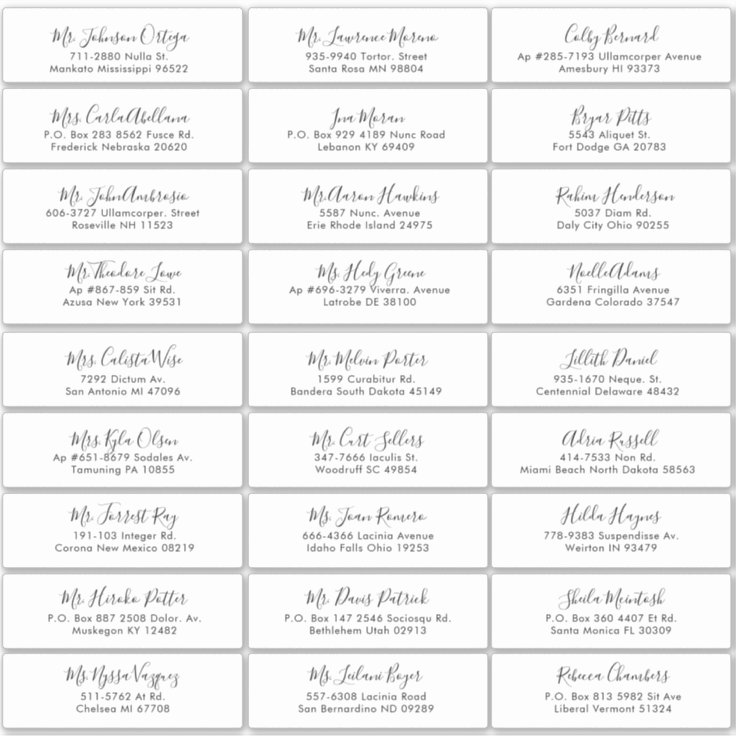 Simple Calligraphy Wedding Guest Label | Zazzle