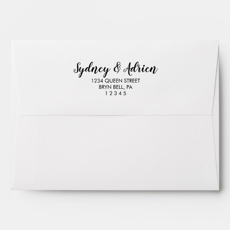 Simple Calligraphy Wedding Invitation Envelope | Zazzle