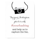 Simple Camera Instagram Photos Hashtag Sign | Zazzle