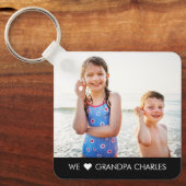 Simple Caption Personalized Photo Keychain | Zazzle
