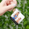 Simple Caption Personalized Photo Keychain | Zazzle