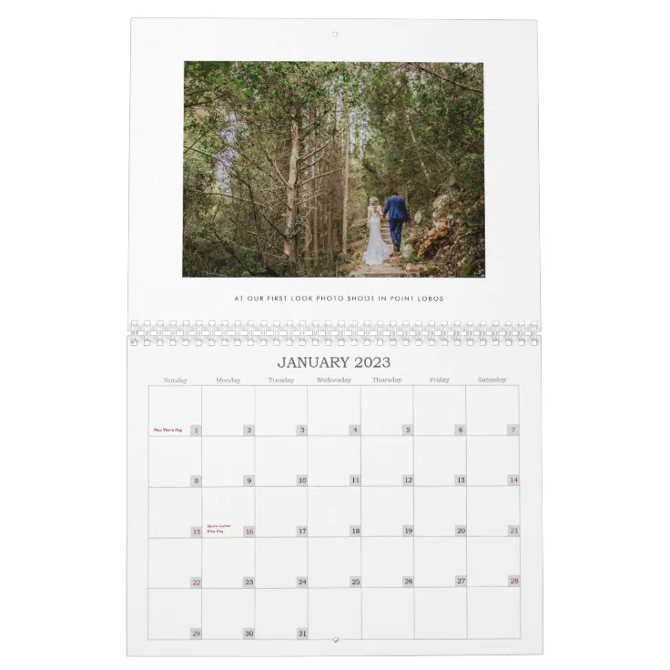 Simple Captions Photo Calendar | Zazzle