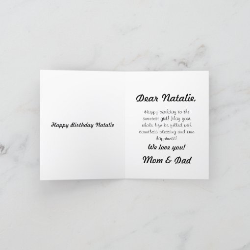 Simple cartoon style illustration birthday card | Zazzle