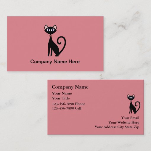 Simple Cat Business Cards | Zazzle
