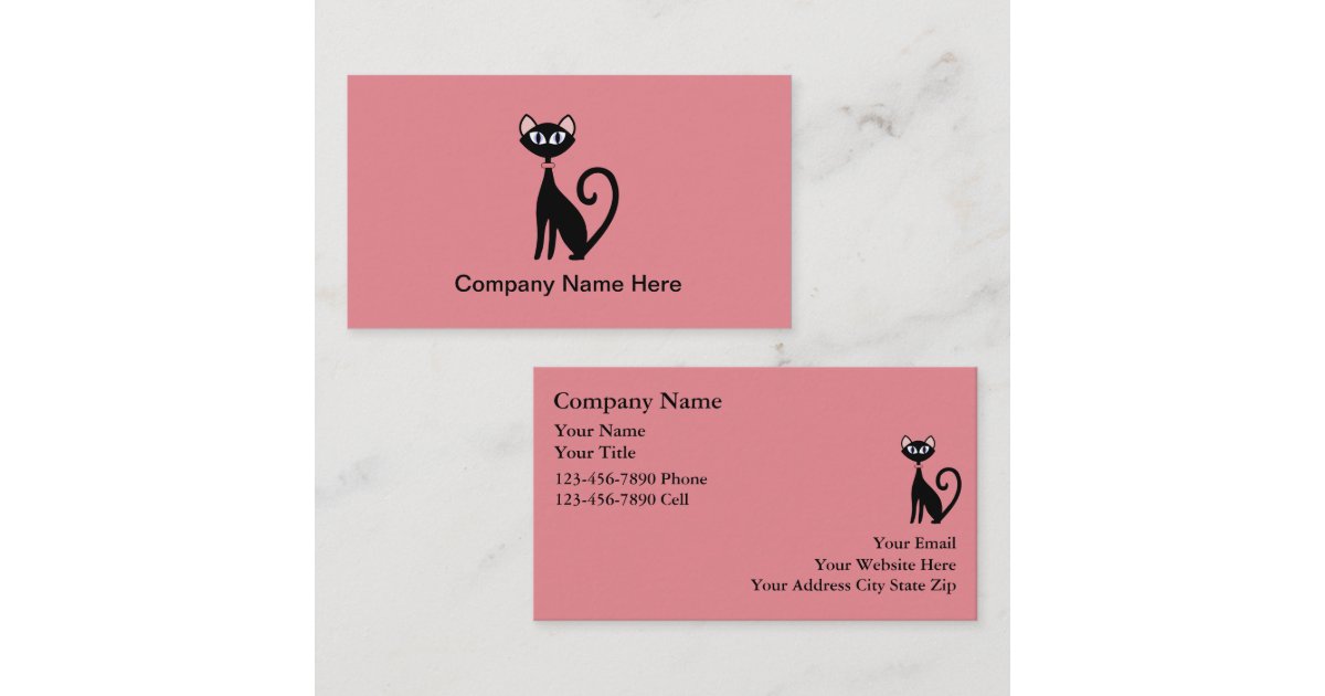 Simple Cat Business Cards | Zazzle