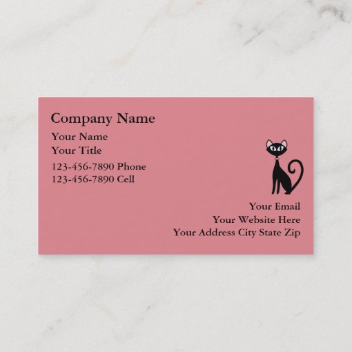 Simple Cat Business Cards | Zazzle