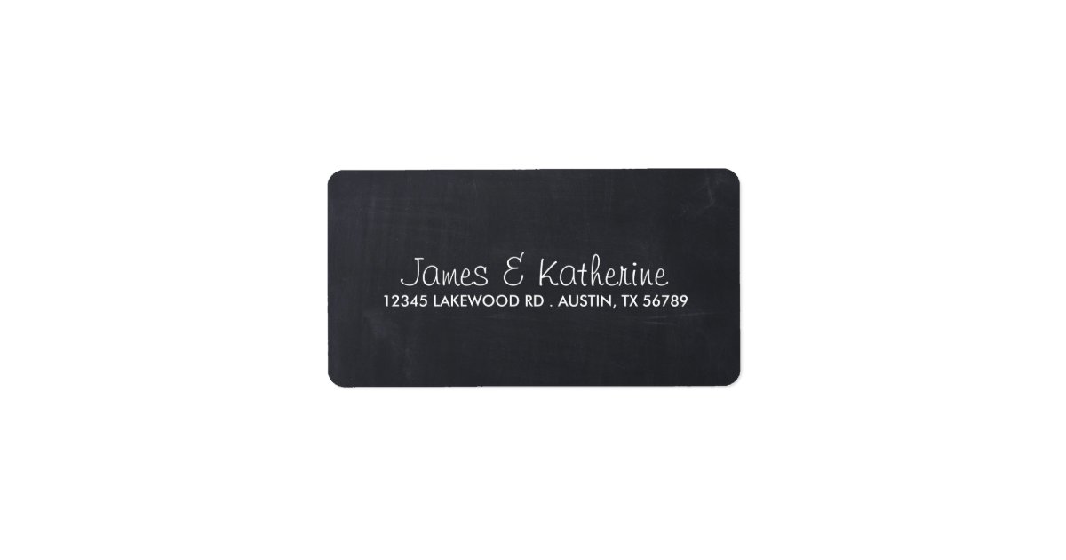 Simple Chalkboard Wedding Address Labels | Zazzle