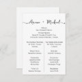 Simple Chic Custom Entourage list wedding Enclosure Card | Zazzle