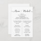 Simple Chic Custom Entourage list wedding Enclosure Card | Zazzle