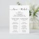 Simple Chic Custom Entourage list wedding Enclosure Card | Zazzle