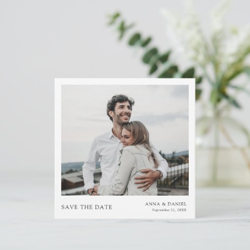 Simple Chic Save the Date Wedding Invite Template | Zazzle