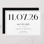 Simple Chic Wedding Non-Photo Save The Date | Zazzle