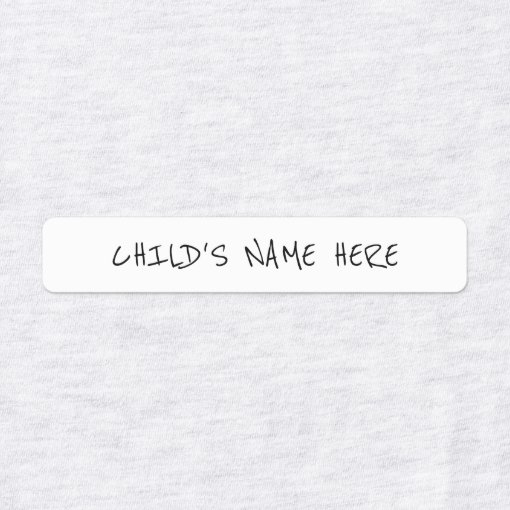 Simple Childs Clothing Name Tags Kids' Labels | Zazzle