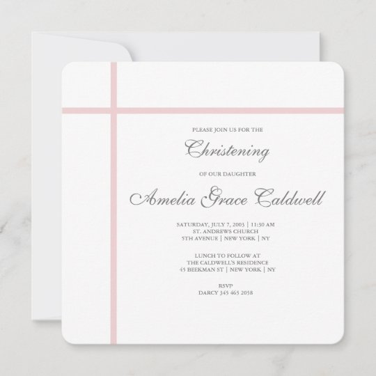 Simple christening invitation | Zazzle.com