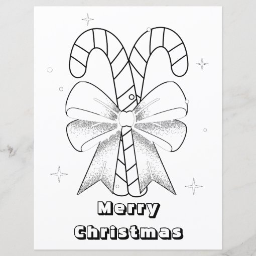 Simple Christmas Coloring Page For Kids | Zazzle