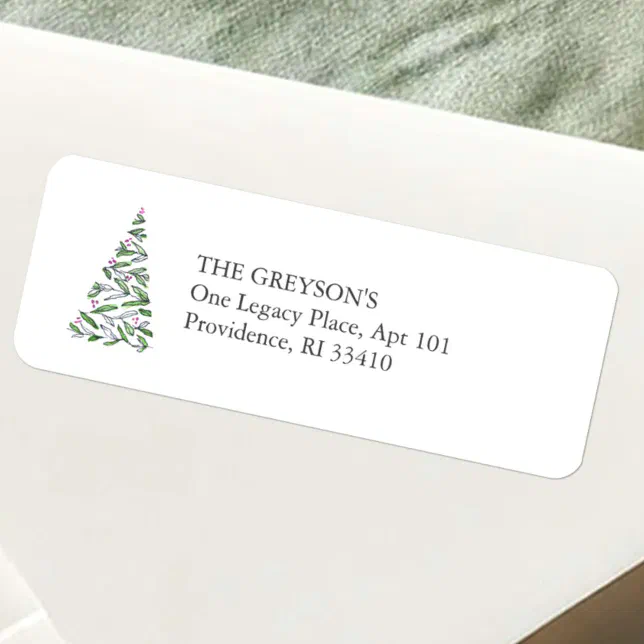 Simple Christmas Return Address Labels | Zazzle