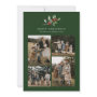 Simple Christmas Watercolor Floral Photo Collage Holiday Card | Zazzle