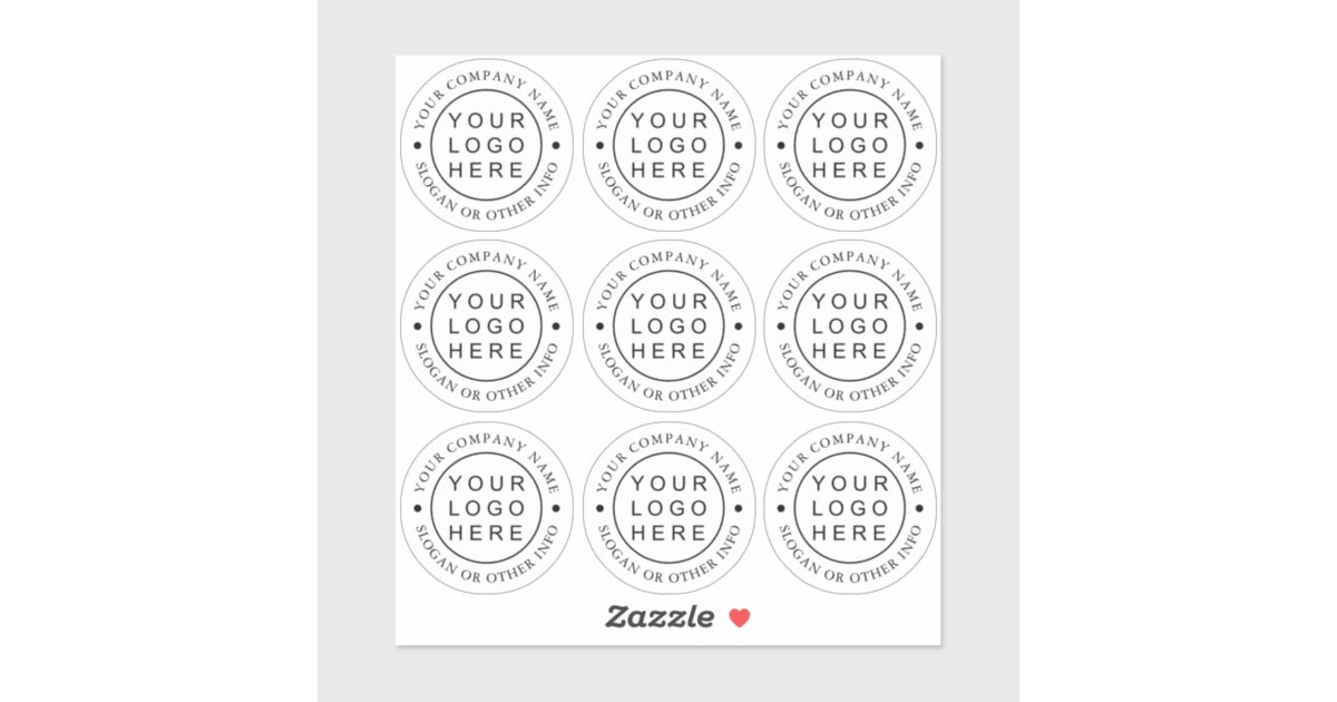 Simple Circle Business Logo Custom Clear Sticker | Zazzle