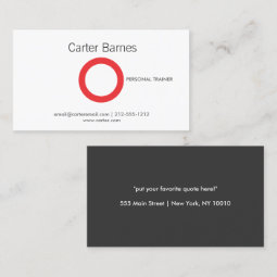 SIMPLE CIRCLE in RED Business Card | Zazzle