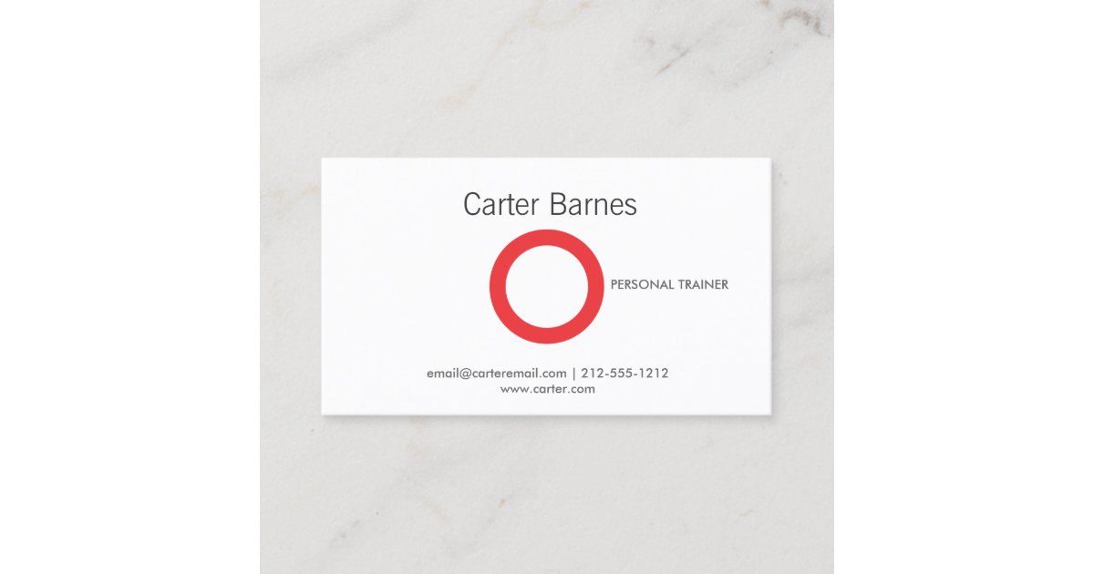 SIMPLE CIRCLE in RED Business Card | Zazzle