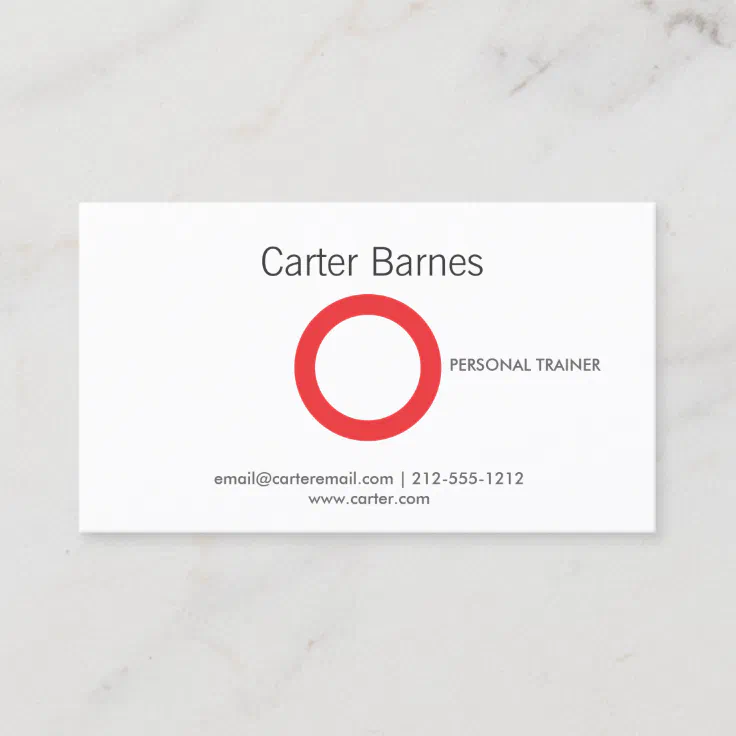 SIMPLE CIRCLE in RED Business Card | Zazzle