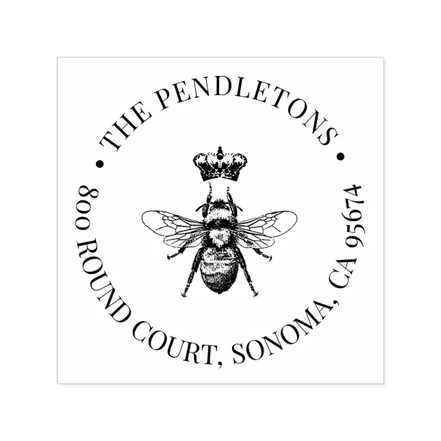 Simple Circle Monogram Self-inking Stamp | Zazzle