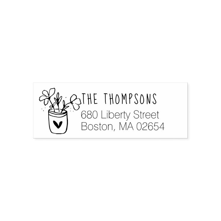 Simple Classic Address Self-inking Stamp | Zazzle