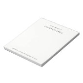 Simple Classic Black and White | Text Notepad | Zazzle