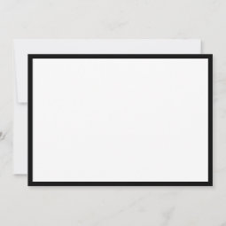 Simple Classic Black Border Modern Professional Note Card | Zazzle