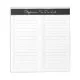 Simple Classic Black Grey Two Column Checklist Notepad | Zazzle